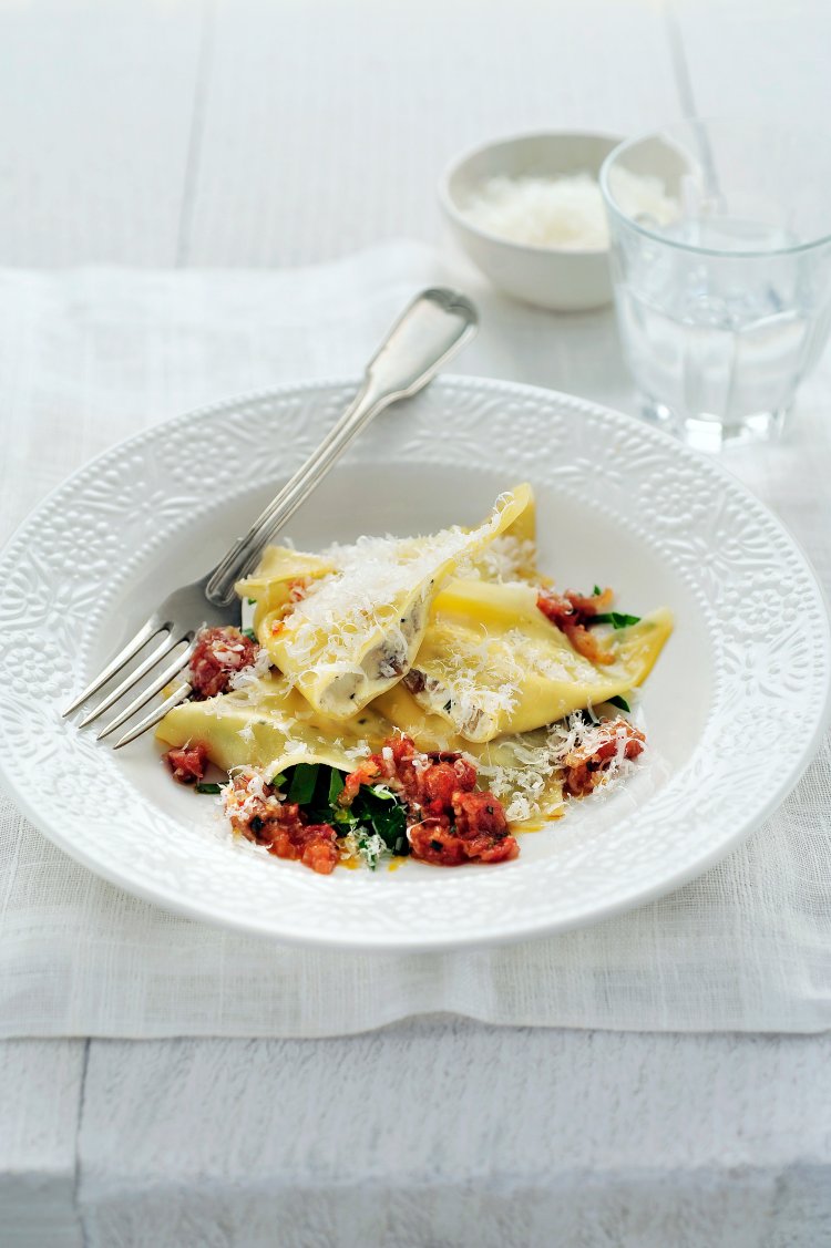 Recept "Ravioli met aubergines en ricotta" | njam!